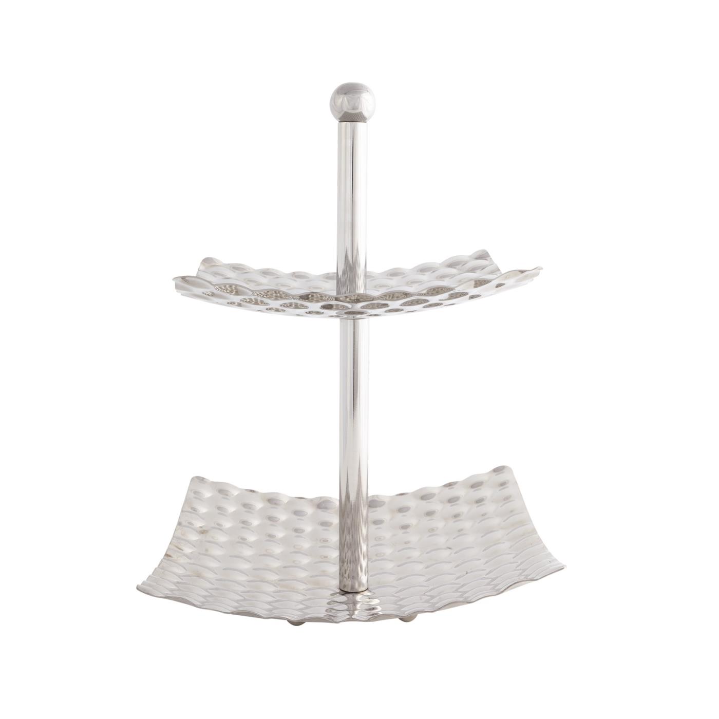 Stainless Steel Simmer Square 2-Tier Stand Rentals NYC | SDPR NYC, NJ