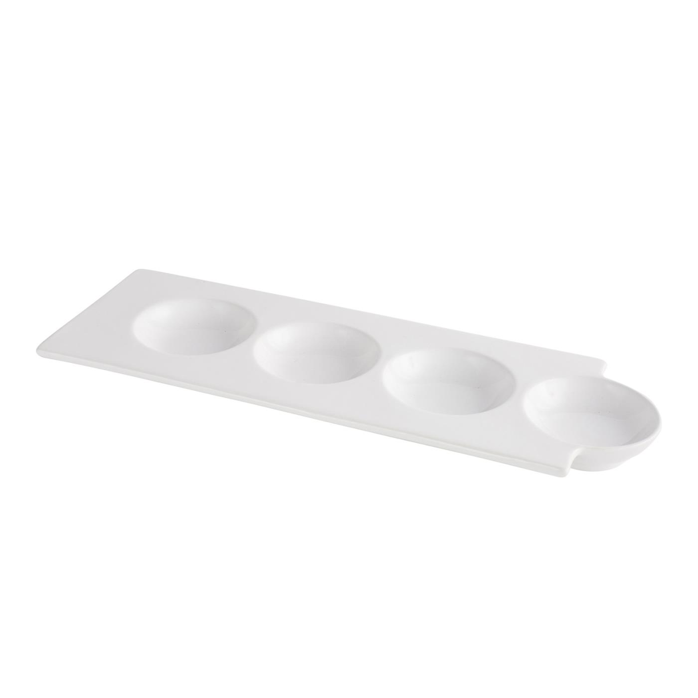 Rectangular Tasting Dish- 4 Circle Comp. Rentals NYC | SDPR NYC, NJ